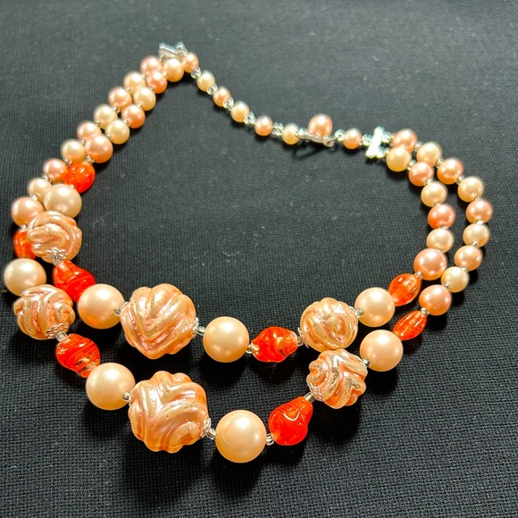 Vintage | Jewelry | Vtg Beautiful Mcm Double Strand Choker Made In ...